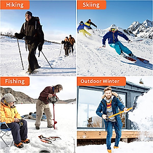 Heated Socks for Men Women, Upgraded 5V 3500mAh Thermostatic Control Rechargeable Battery Powered Heated Socks Women, Washable Electric Socks for Indoor Outdoor Skiing Riding Camping Hiking(6-14US)