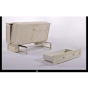 Night & Day Furniture Daisy Murphy Cabinet Memory Gel Foam Tri Fold Mattress, Queen, Butter Cream