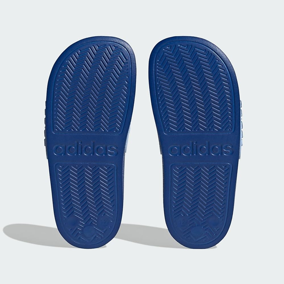 adidas Adilette Shower Slide Sandal, Blue Dawn/White/Team Royal Blue, 2 US Unisex Little Kid