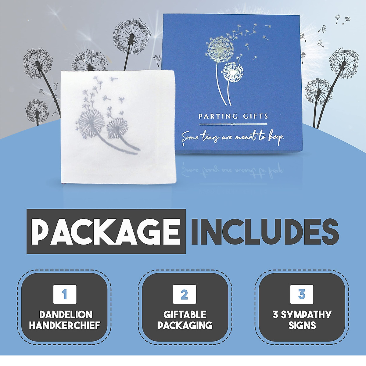 Unique Sympathy Gift for Loss - Handkerchief Cotton - Soft Handkerchief In Memory of Loved One Gifts - Bereavement Gifts - Condolence Gifts - Memorial Gifts for Loss of Mother Father