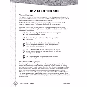 180 Days™: Social Studies, Geography for 3rd Grade Practice Workbook for Classroom and Home, Cool and Fun Practice Created by Teachers (180 Days of Practice)
