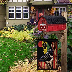 AVOIN Black Pride African American US Flag Garden Flag Vertical Double Sized, Juneteenth Independence Day Freedom Yard Outdoor Decoration 12.5 x 18 Inch