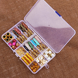 Messen 69 PCS Dreadlocks Jewelry Handemade Crystal Wire Wrapped Braids Hair Accessories Imitation Wood Beads Aluminum Hair Cuffs Coils Hair Rings Pearl Pendants for Hair Decoration (Gold)