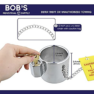 BISupply Semi Trailer King Pin Lock - Anti Theft 5th Wheel Hitch Locking Pin Kingpin Hitch Lock for RVs or Trailers