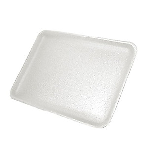 CKF 16SWH, 16S White Foam Meat Trays, Disposable Standard Supermarket Meat Poultry Frozen Food Trays, 125-Piece Bundle