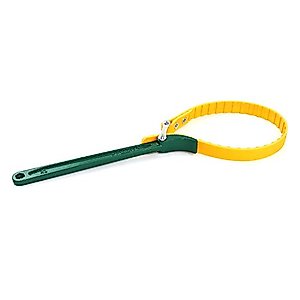 QWORK 12" Belt Strap Wrench, Multi-Purpose Adjustable Strap Oil Filter Strap Opener Wrench with 23" Capacity Adjustable Strap