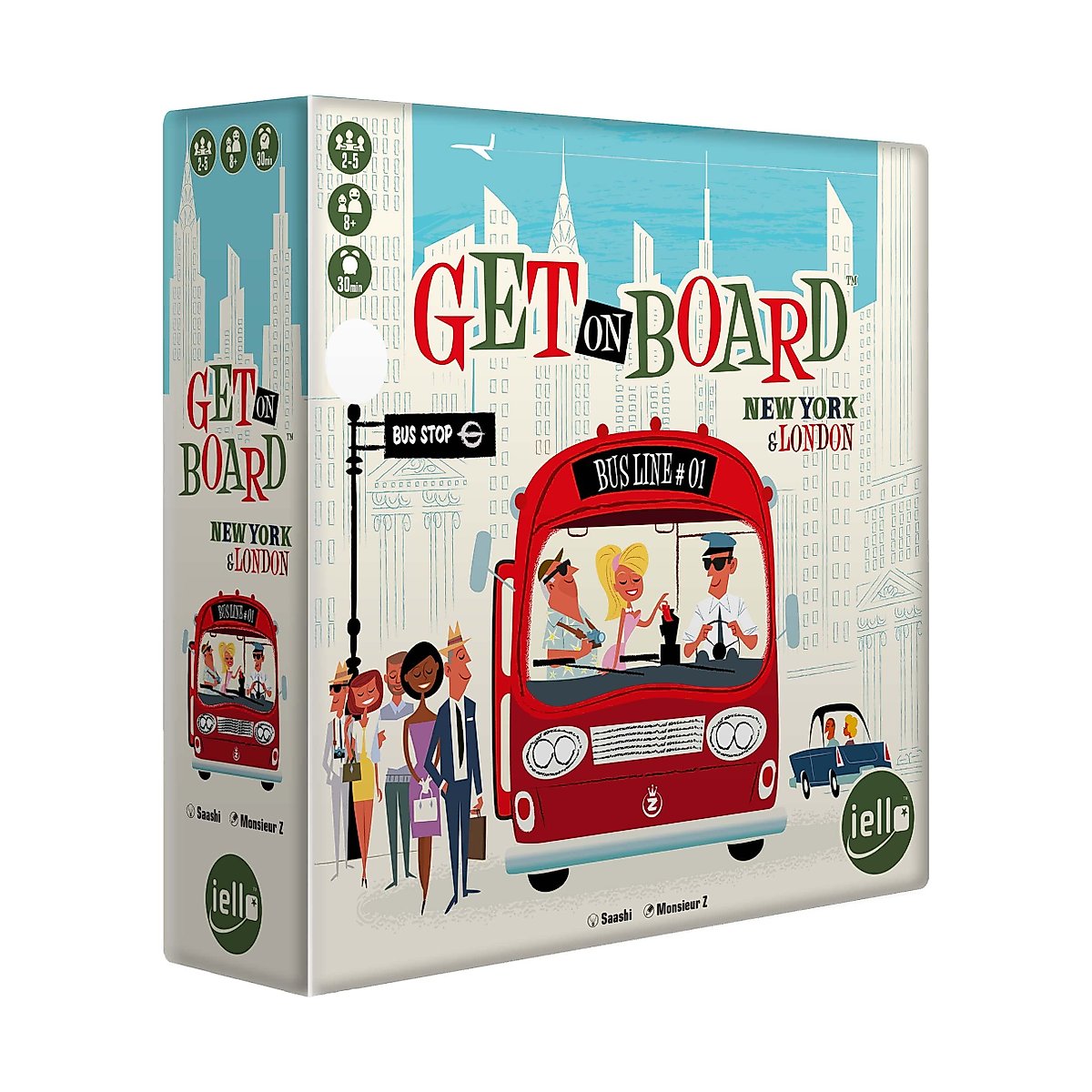 IELLO: Get On Board: New York & London, A Flip & Write Game, Clever & Original, 30 Minute Play Time, 2 to 5 Players, for Ages 8 and Up