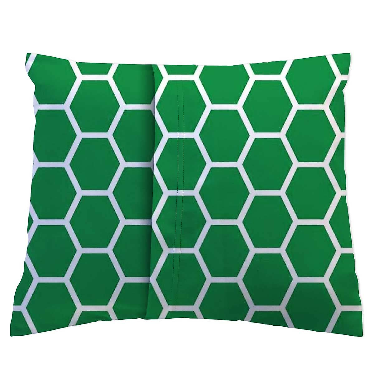 SheetWorld Toddler Pillow Case 13 x 17, 100% Cotton Woven, Hypoallergenic, Percale Pillow Case - Green Honeycomb, Made in USA