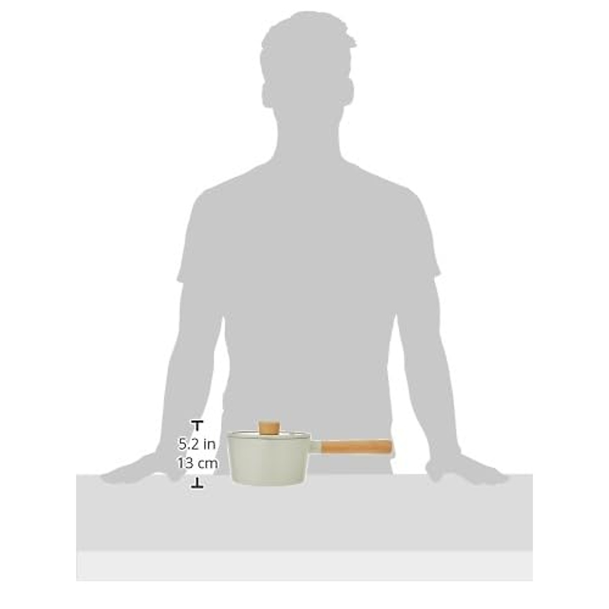 NEOFLAM FIKA 1.5QT Milk Pan with 2 Pour Spouts, Butter Warmer, Milk Boiling, Melting Pot, Induction, Wood Handle, Made in Korea (6" / 16cm)