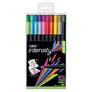 BIC Intensity Fineliner, 20-Pack, Assorted