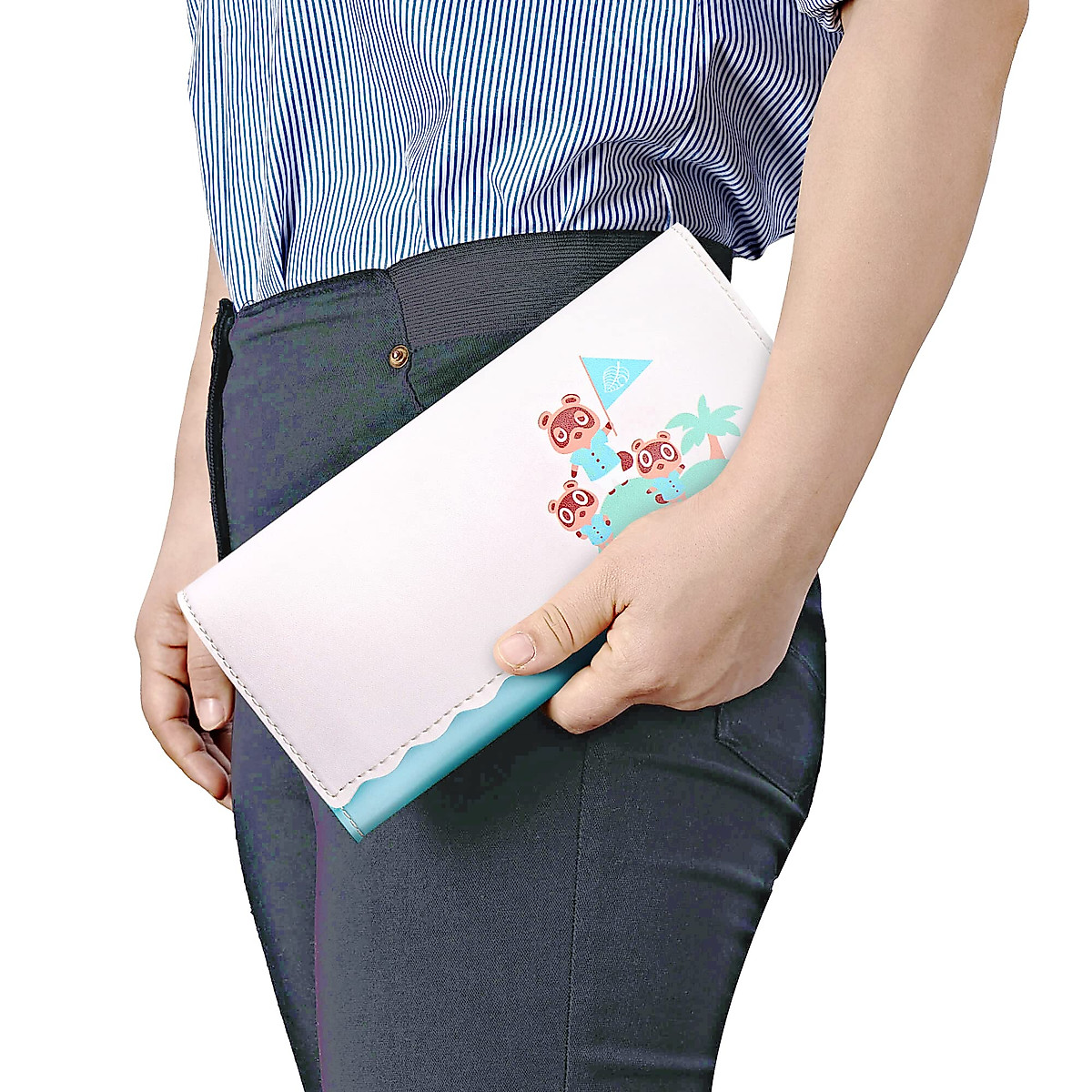 FUNLAB Case Compatible with Switch Lite,Ultra Slim Leather Clutch Case,Cute Carrying Case with Game Card Holder