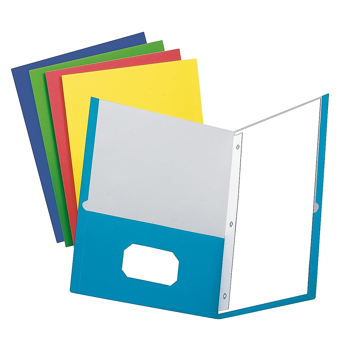 Tops Products ESS50764 School Grade Twin Pocket Folder with Fasteners (Pack of 100)