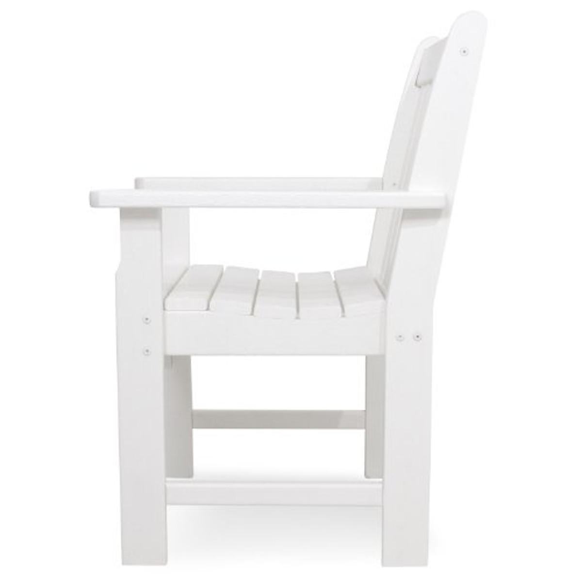 POLYWOOD GNB24WH Vineyard Garden Arm Chair, White