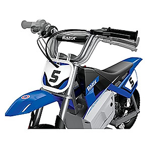 Razor MX350 Dirt Rocket Electric Motocross Off-road Bike for Age 13+, Up to 30 Minutes Continuous Ride Time, 12" Air-filled Tires, Hand-operated Rear Brake, Twist Grip Throttle, Chain-driven Motor