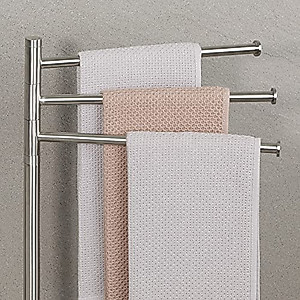 Alise Swing Towel Bar Stand Towel Rack Hand Towel Holder Towel Hanger Freestanding Headband Holder for Bathroom Vanity Countertop Table Kitchen,GOY9030-LS SUS304 Stainless Steel Brushed Nickel