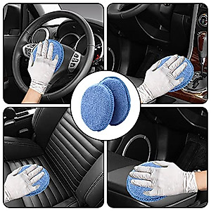 Fasmov Microfiber Applicator Pads Wax Applicator-20 Pack, Blue