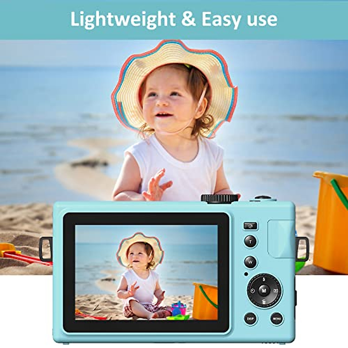 Digital Camera for Kids, FHD 1080P 24MP Mini Video Camera, 1500mah Rechargeable Camera 3.0 inch Screen Compact Camera, Portable Camera for Boys, Girls, Beginners