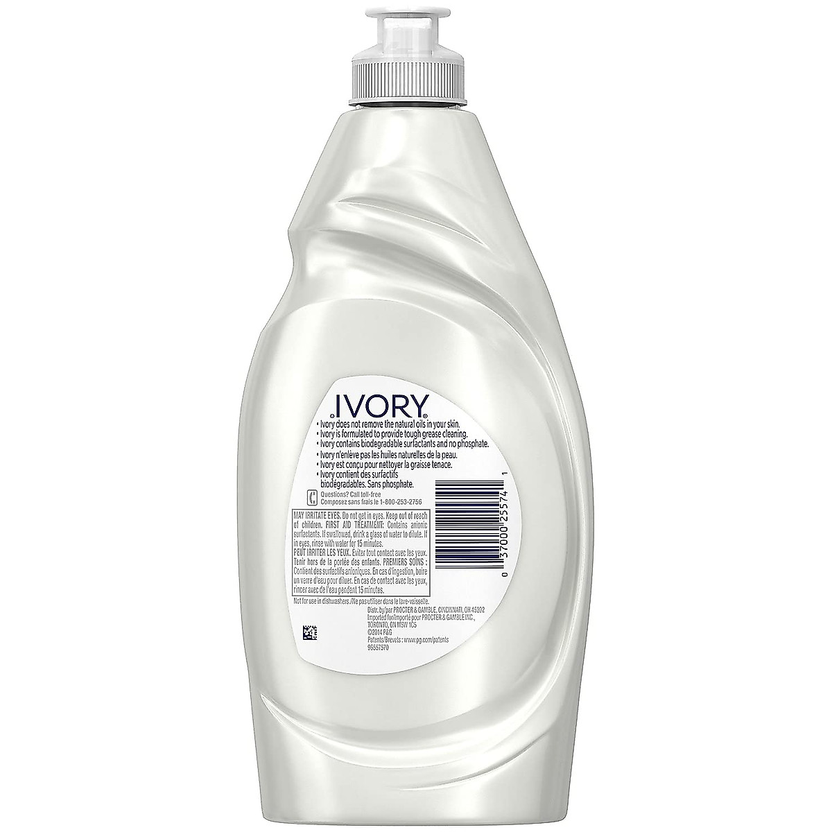 Ivory Dish Soap Classic Scent, Tough on Grease, Made Without Dyes, 24 fl oz (Pack of 10)