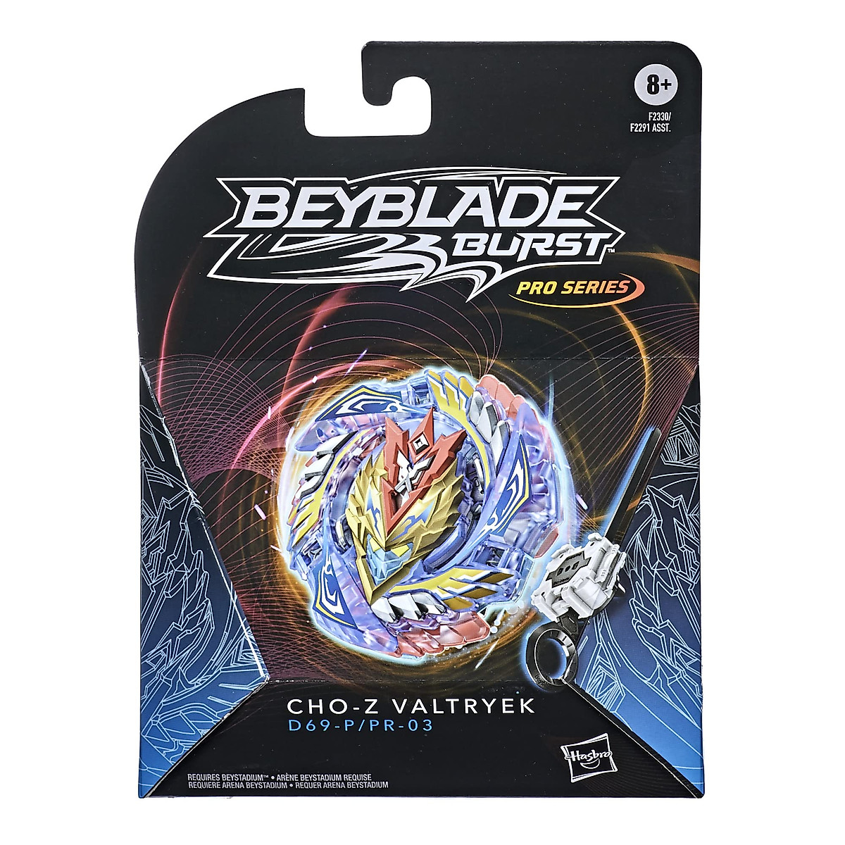 Beyblade Burst Pro Series Cho-Z Valtryek Spinning Top Starter Pack - Attack Type Battling Game Top with Launcher Toy
