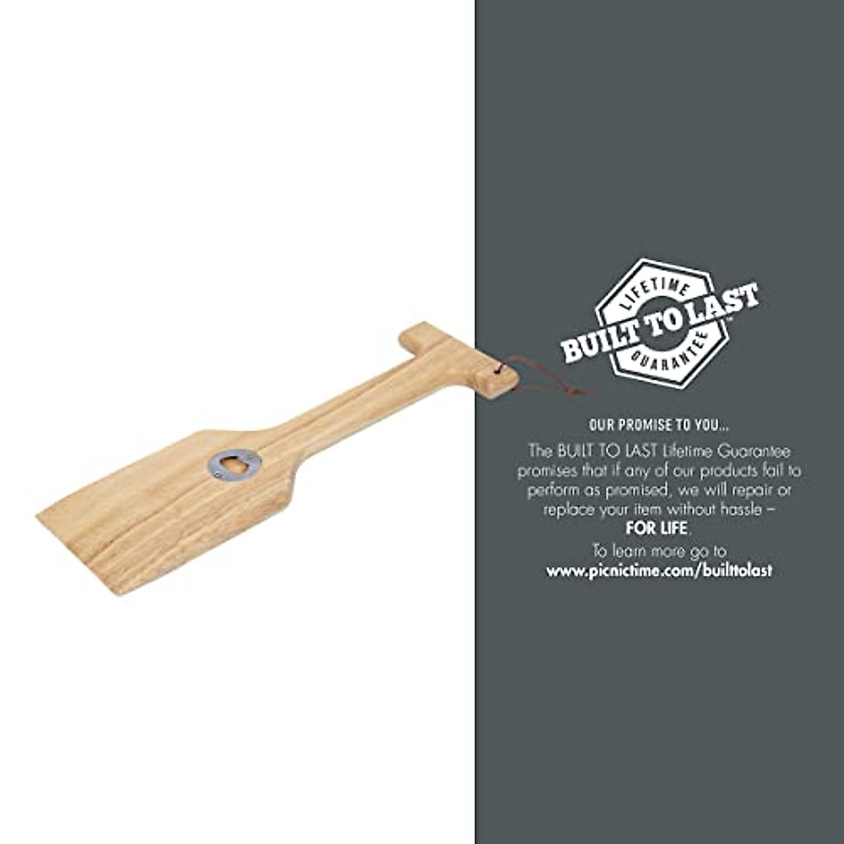 PICNIC TIME NFL Green Bay Packers Hardwood BBQ Grill Scraper with Bottle Opener, (Parawood)