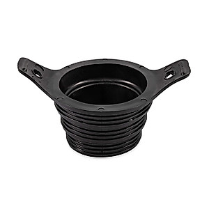 Camco 39317 3-in-1 Flexible Sewer Hose Seal, Black - Makes Connection to RV Sewer Hose Inlets Easier - Features Wings for Easy Removal