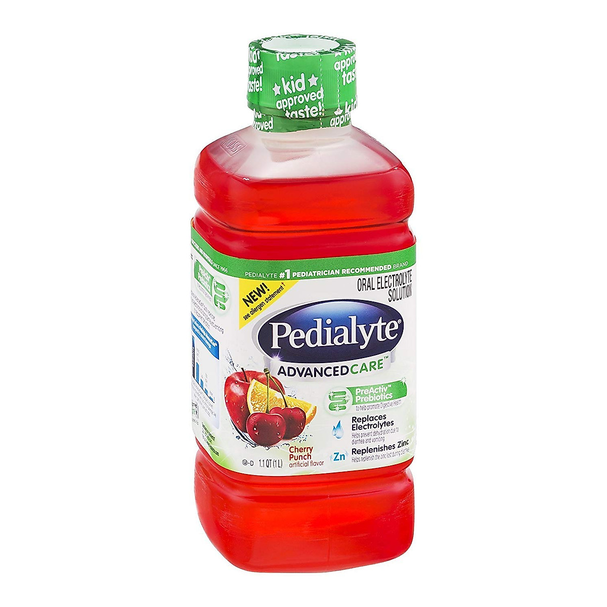 Pedialyte Advanced Care Oral Electrolyte Solution Cherry Punch Flavor 33.8 OZ (Pack of 16)