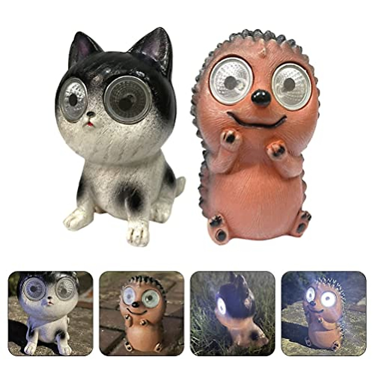 balacoo LED Yard Light 2Pcs Solar Energy Simulation Animal Decors Lamp Outdoor Solar Lighting Led Solar Lights