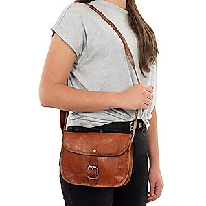 Gusti Shoulder Bag Leather - Mary M. Handbag Purse Crossbody Bag Satchel for Women in Vintage Brown
