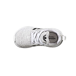 adidas Baby Swift Run 22 Sneaker, White/Core Black/Grey, 5 US Unisex Infant