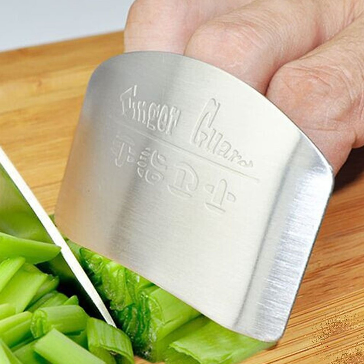 ShineIn Stainless Steel Adjustable Finger Guard Slice Safe for Cutting Vegetables Food