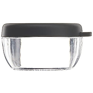 W&P Porter Dressing Container w/ Lid |Charcoal 1.5 Ounces (Pack of 2) | Leak & Spill Proof, Salad Dressing, Salt, Toppings, Food Storage, Airtight, Microwave and Dishwasher Safe, BPA-Free, (WP-PDR-CH)