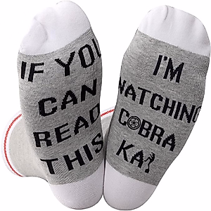 2 Pairs Novelty Socks For Men Women Karate Gift If You Can Read This I’m Watching Kai