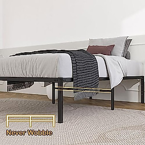 FALOIC Twin Bed Frames with Wide Wood Slats,16 Inch Metal Platform Bed Frame No Box Spring Needed,Easy Assemble/Noise Free…