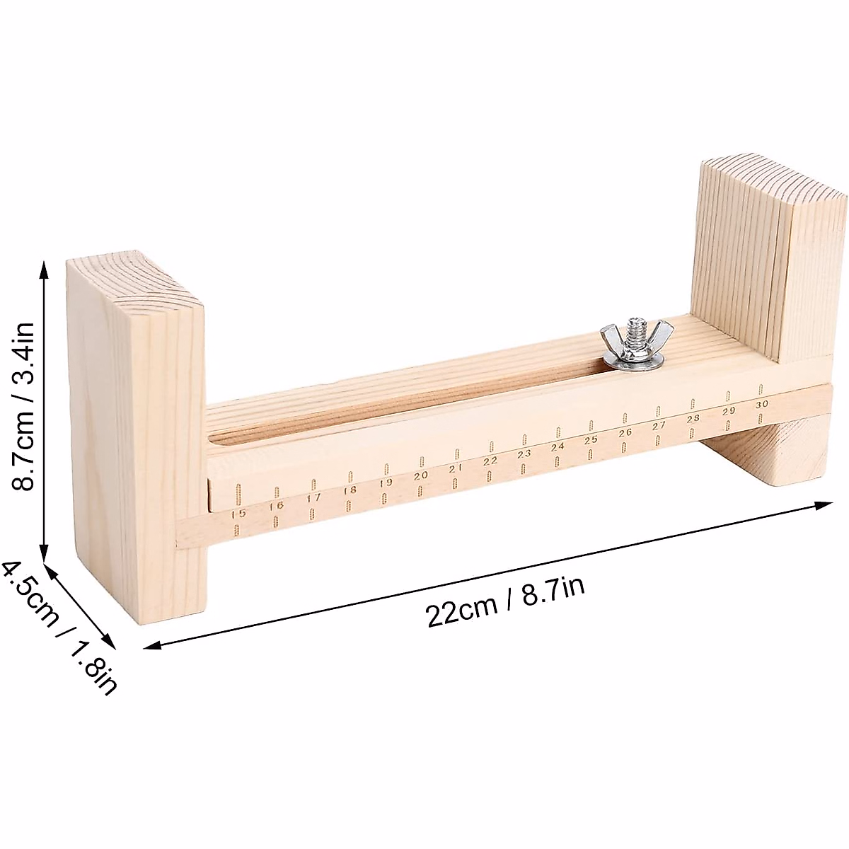 DENZIQ Wooden Bracelet Maker, Wooden Bracelet Jig Maker with 2 Clips, Adjustable Paracord Jig Bracelet Maker U Shape Wooden Frame Bracelet Jig Kit DIY Wristband Rope Knot Braided Fixing Tools