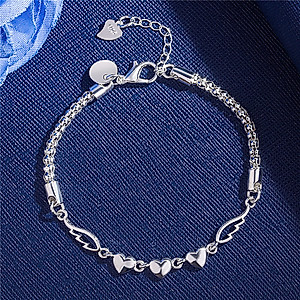 Dainty Cuff Bangle Hook Bracelet for Women Simple Delicate Jewelry Simples Popular Bracelet Love Angel Wingss Bracelet Bracelet Chain Boho Cute Beach Armband Jewelry Gifts (A, One Size)