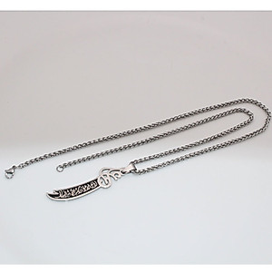 ZKDC Islam muslim Zulfiqar Sword of Imam Ali stainless steel 60 cm chain necklace jewelry
