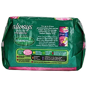 Always Ultra Thin Feminine Pads for Women, Slender FlexiWings, 36 Count