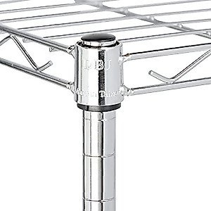 5 Tier Heavy Duty Wire Shelving Unit Storage Rack, Metal Rack Utility Organizers, Organization Units for Products Plant Pantry, Garage, Laundry Racks Durable Shelf Stand 14"W x 30"L x 60"H, Chrome