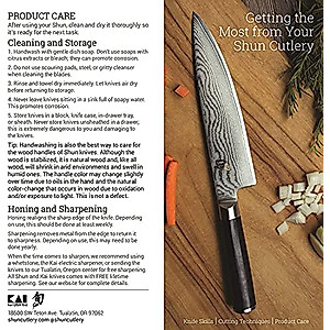 Shun Cutlery 6-Slot Slimline Knife Block, Made from Tough, Sustainable Bamboo, Authentic, Japanese Universal Knife Block, Knife Holder for Kitchen Counter