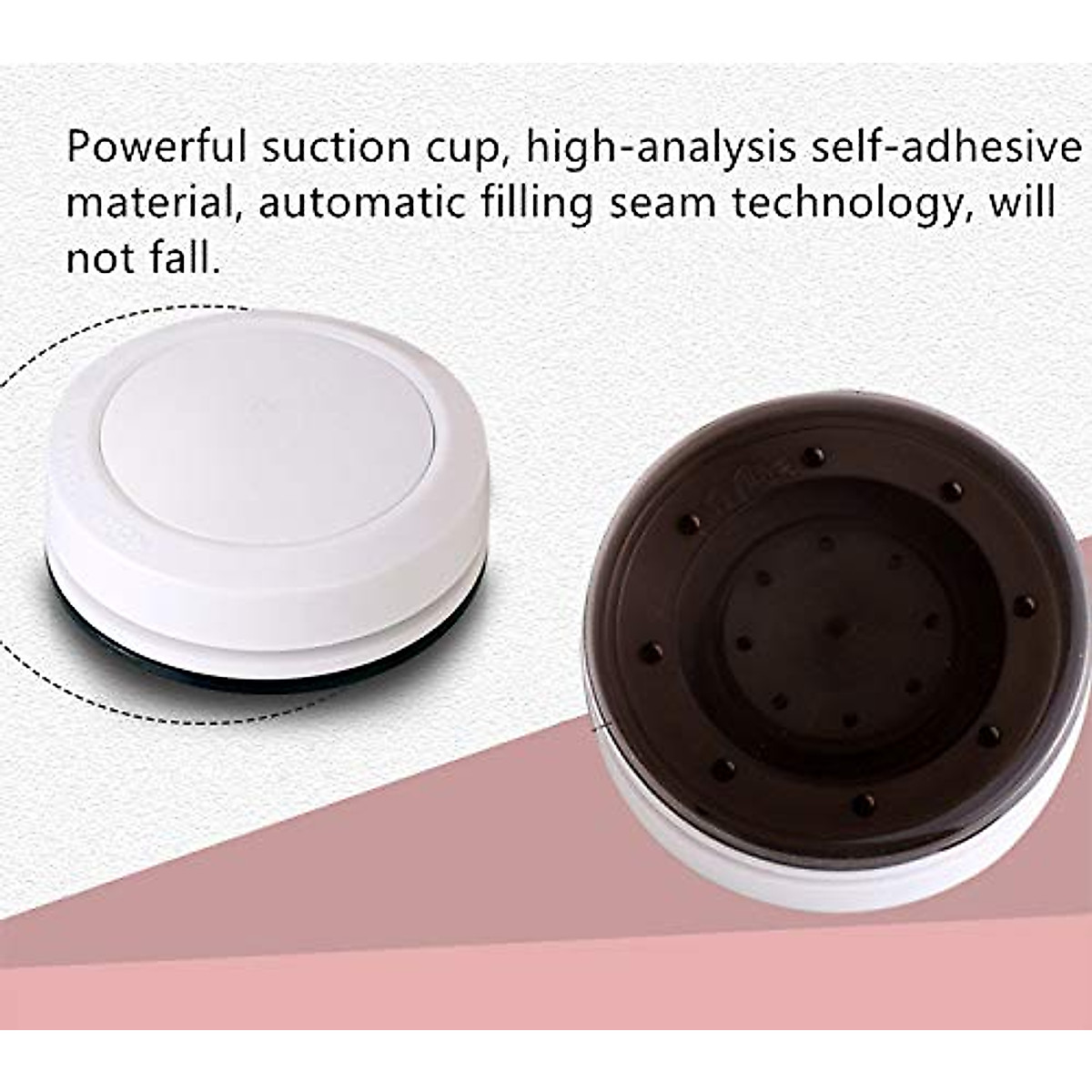 Loouer No Drilling Floating Wall Ledges 15.35inch Wall Mounted Bathroom Shelf with Suction Cup Decorating Shelf for Pictures Ornaments Bedroom Bathroom Home (White)