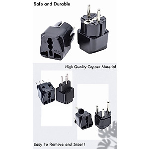 10PCS Universal Plug Travel Adapter International Adapter Plug Set Travel Adapter for World Wide International Travel