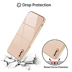 DEFBSC Electroplate Case for iPhone XR, Luxury Electroplated Edge Soft TPU Bumper iPhone XR Case, Full Body Camera Protection Shockproof Anti-Fall Heavy Duty Protective Phone Case, Gold