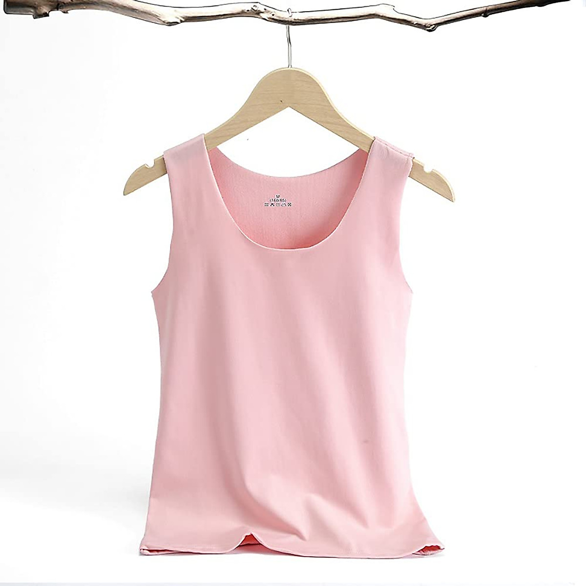 Cherish 3 Pack Women's Base Layer Tank Top Thermal Vest Winter Warm Tank-Top Sleeveless Camisole (L), Black, Beige, Pink