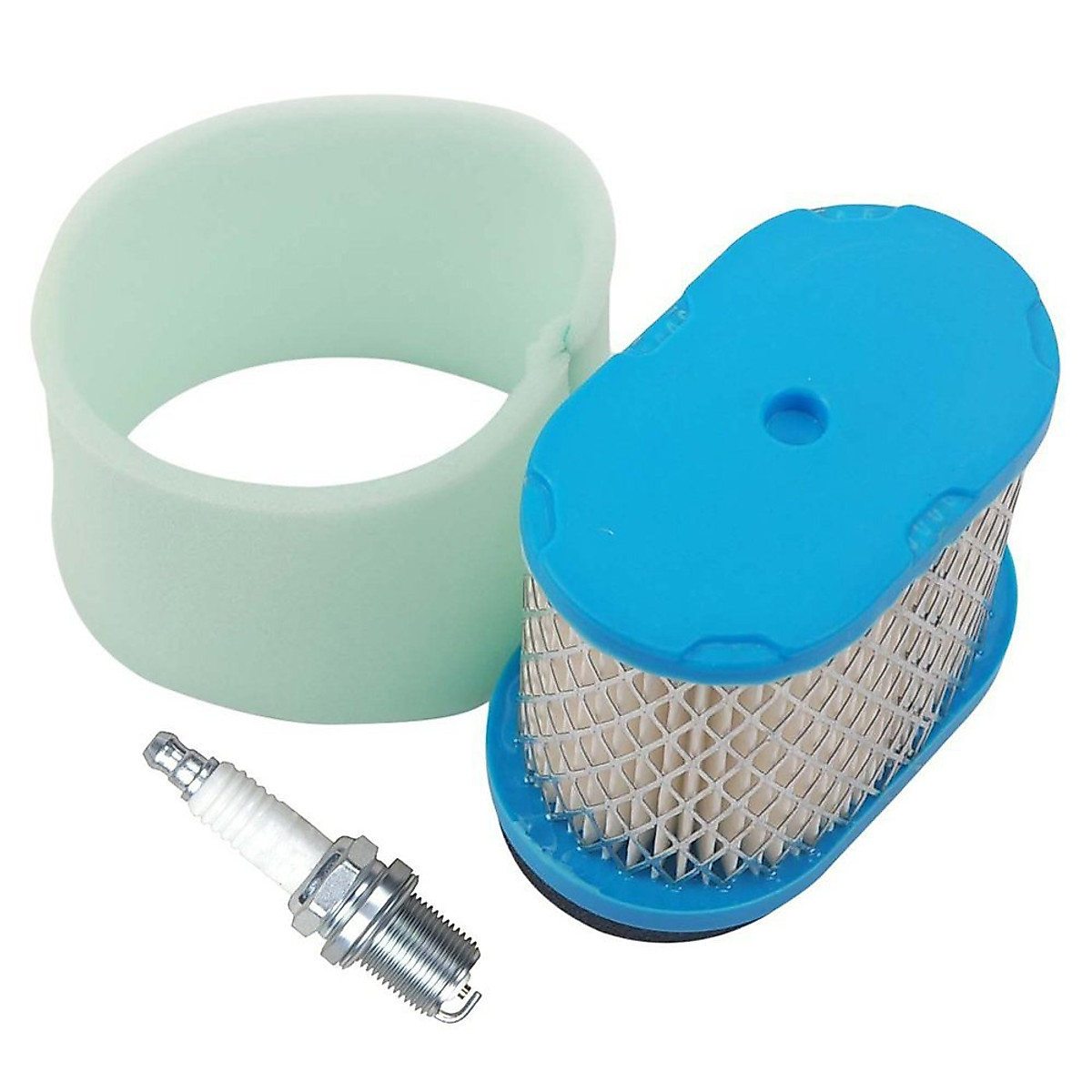 HIFROM Air Filter Spark Plug Fuel Filter Primer Bulb Kit Replacement for 498596 690610 69702 5059H Stens 100-093 John Deere M147431 Pre Filter 273356S