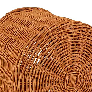 Atyhao Cute Bear Tissue Box Cover Rattan Holder with Lid, Round Easy Maintenance Dispenser, Versatile Decor, Photography Prop for Kids Rooms, Tables