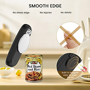miadore Electric Can Opener, Automatic Can Opener with Removable Tilted Blade and Built-In Magnet,Smooth Edge, Hands-Free, Rechargeable Battery Powered