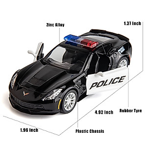 RMZ City Compatible for Chevrolet Calvert C7 Police Car Model 1:36 Diecasting Alloy Toy Car, Pull Back Vehicles Toy Car for Toddlers Kids Boys Girls Gift
