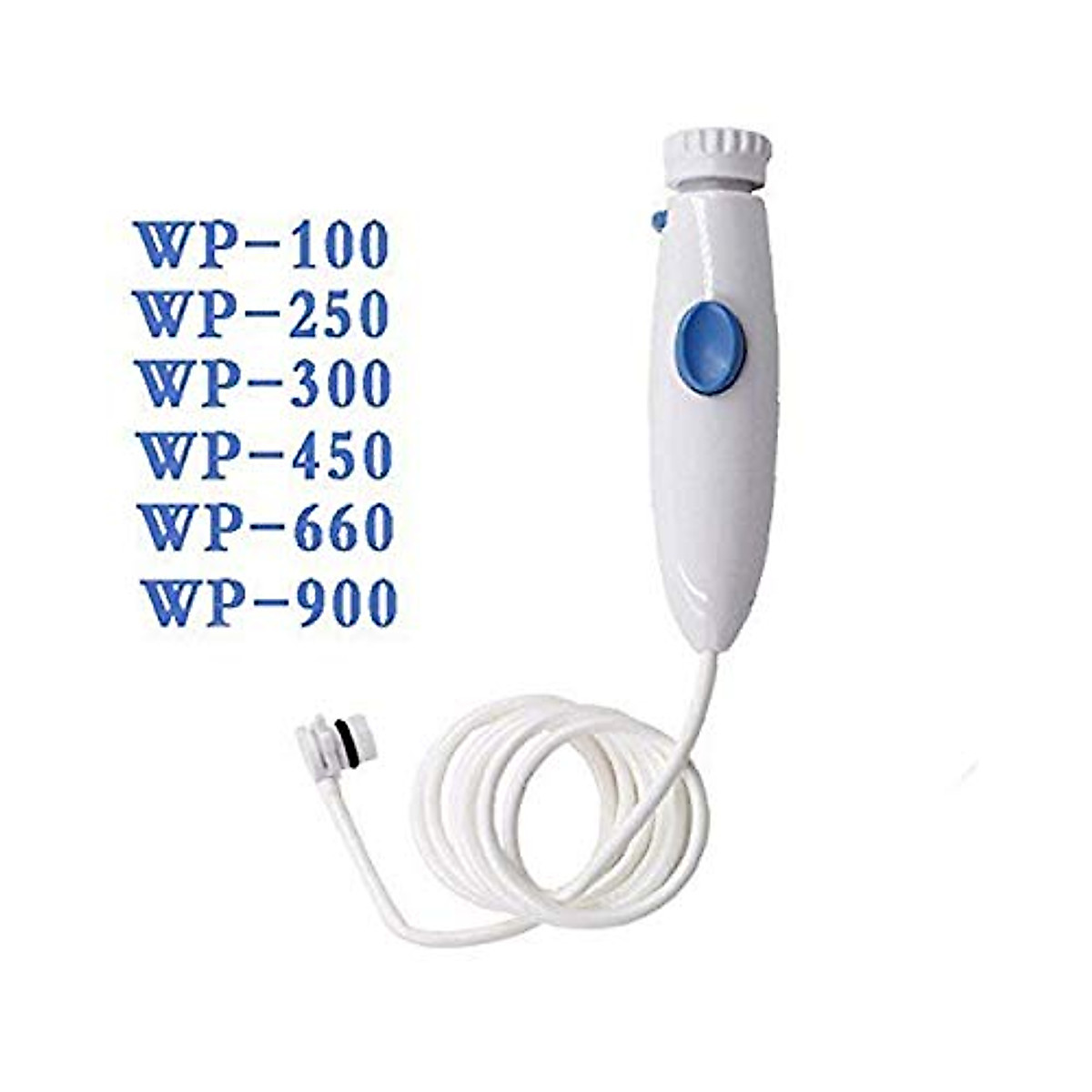 Oral Hygiene Accessories, Flosser Replacement Handle Standard Water Hose Plastic Handle with Water Flosser Replacement Jet Tip Compatible with Waterpik Oral Irrigator WP-100 WP-300 WP-660 WP-900 White