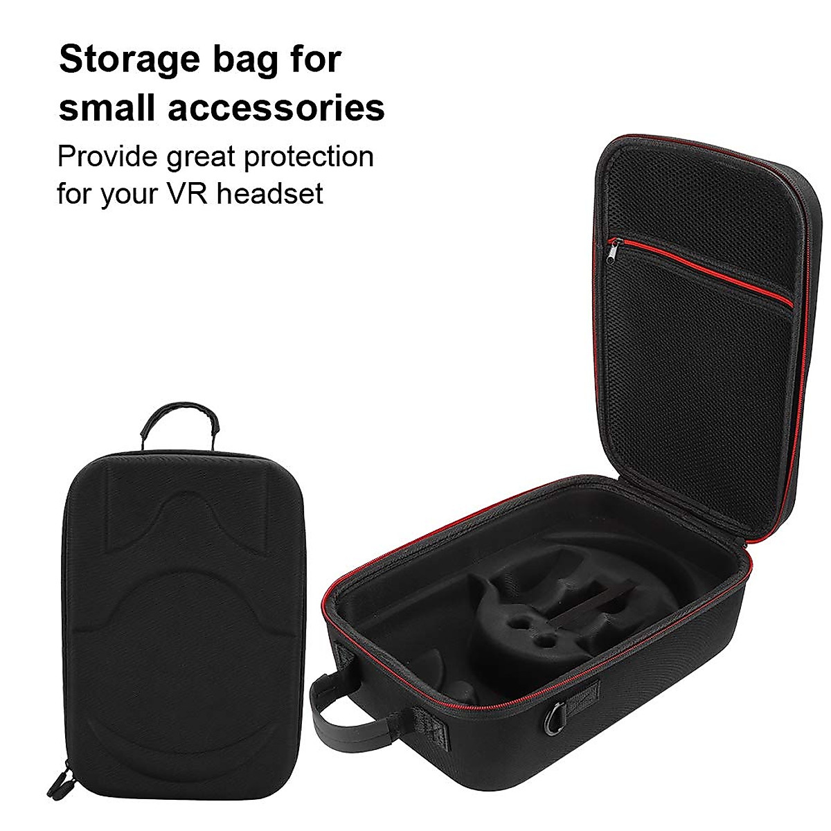 Summer Enjoyment Meiyya Vertical Storage Bag with Comfortable Handle VR Headset Protective Case with Shoulder Strap for Travel Gaming Oculus Quest VR Glass(Black)
