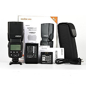 Godox V850II GN60 2.4G 1/8000s High-Speed Sync Flash Speedlite Speedlight & 2000mAh Li-ion Battery, 1.5s Recycle time, 650 Full Power Compatible for Canon Nikon Pentax Fuji Olympus Panasonic Cameras